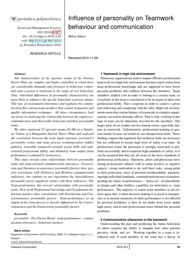 1593-Article Text PDF-5209-1-10-20130303 | PDF | Extraversion And Introversion | Creativity