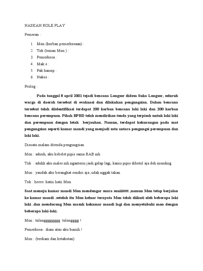Naskah Roleplay Fix | PDF