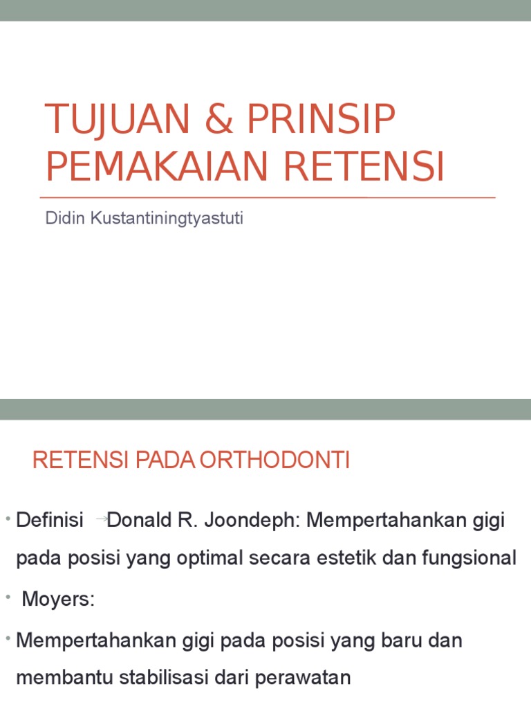 Tujuan Prinsip Pemakaian Retensi | PDF