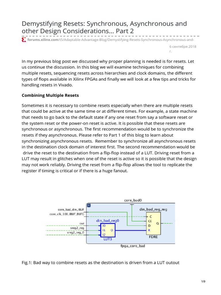 Demystifying Resets Synchronous Asynchronous and Other Design ...