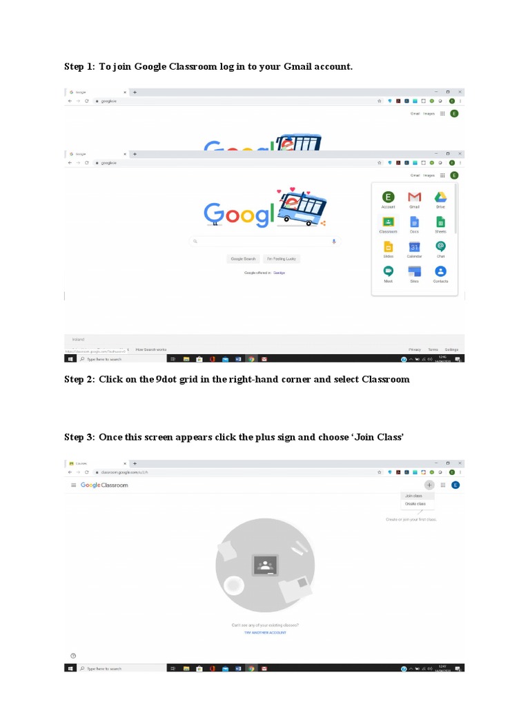Google Classroom Step by Step | PDF