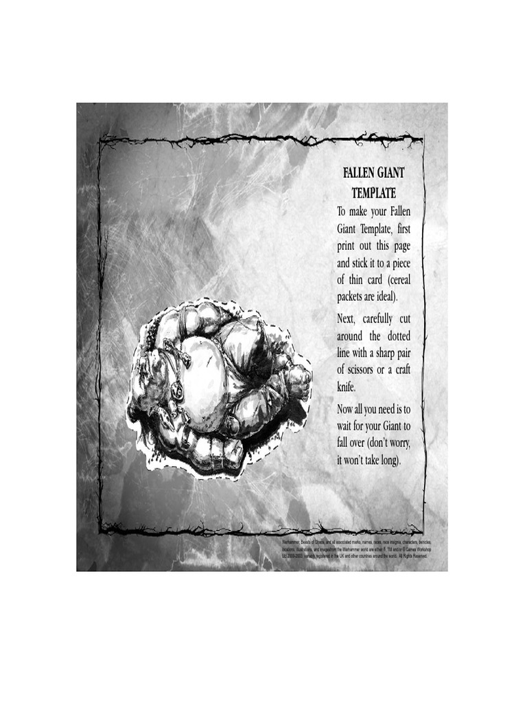 Fallen Giant Template | PDF