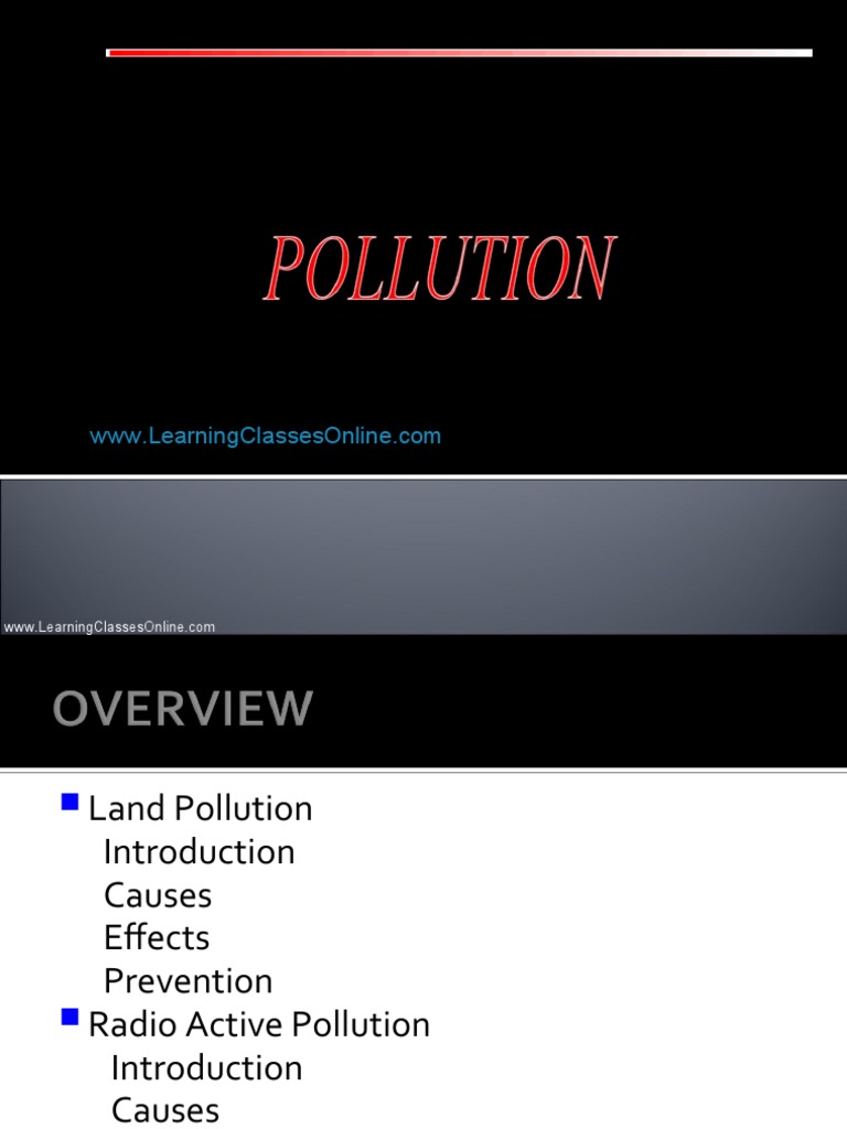 Pollution Presentation | PDF | Air Pollution | Pollution