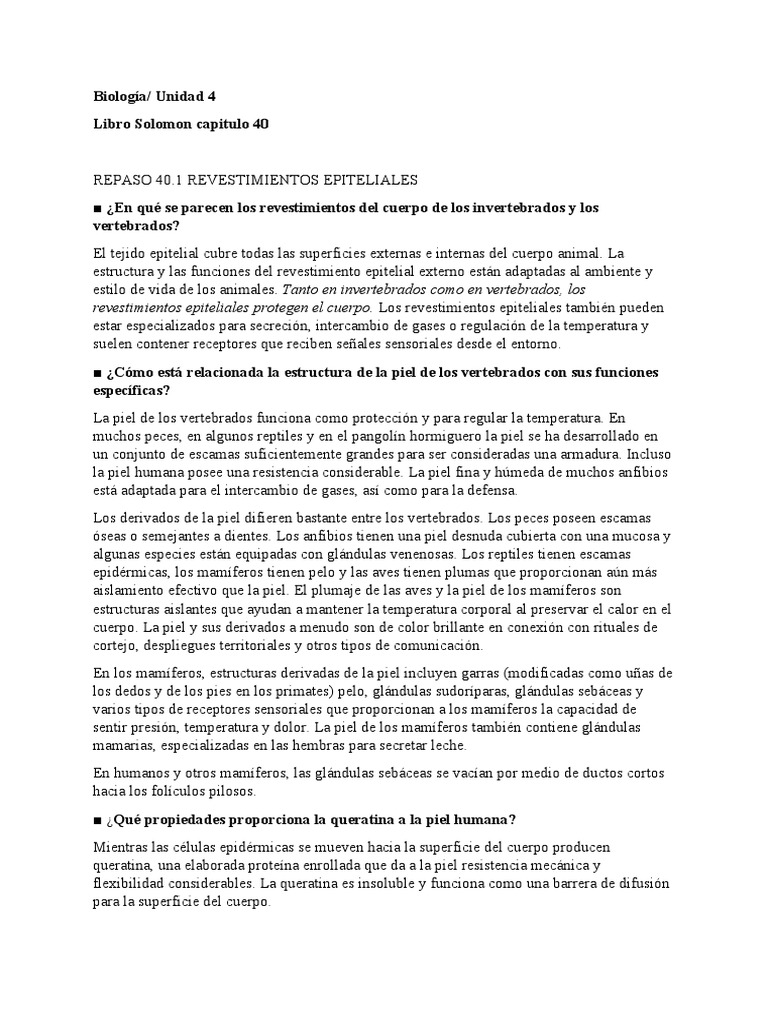 Biología_ Solomon cap 40 | PDF | Contracción muscular | Músculo