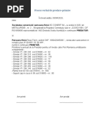 Proces Verbal Predare Primire | PDF