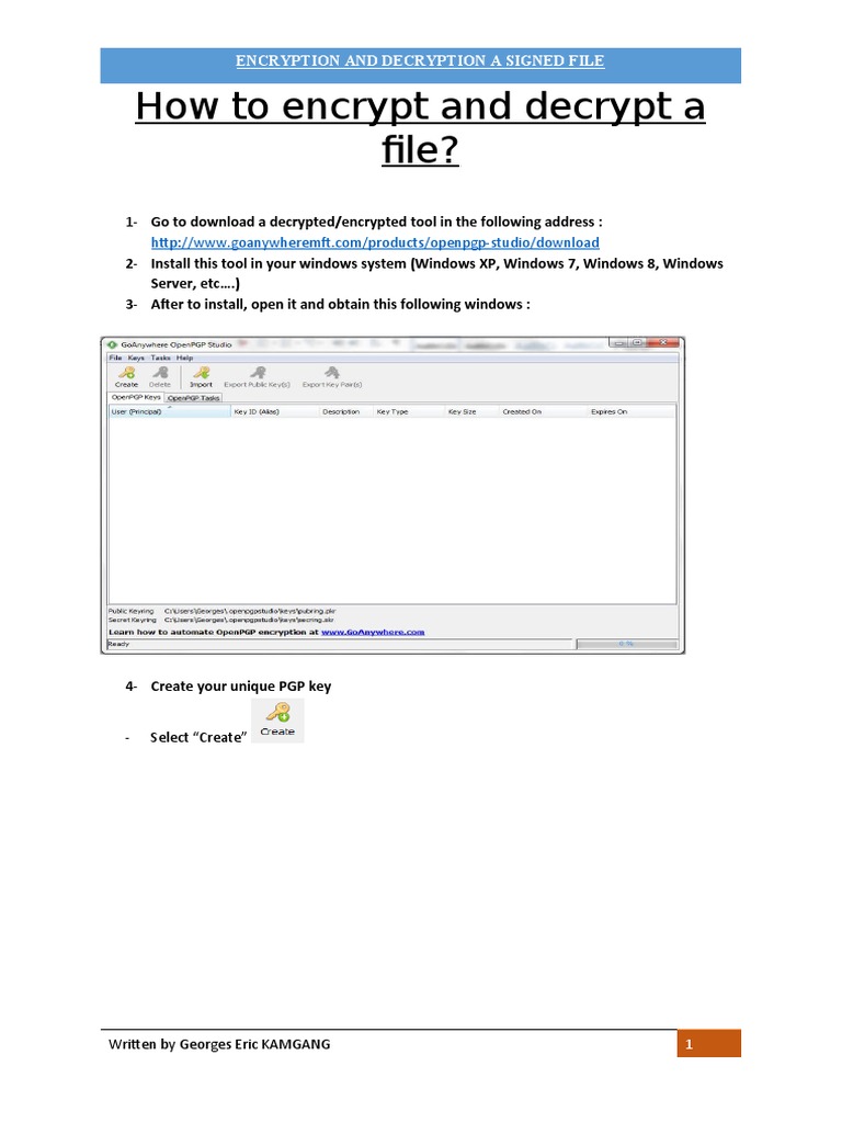 Encryption and Decryption File Process v1.0 | PDF | Cryptography ...