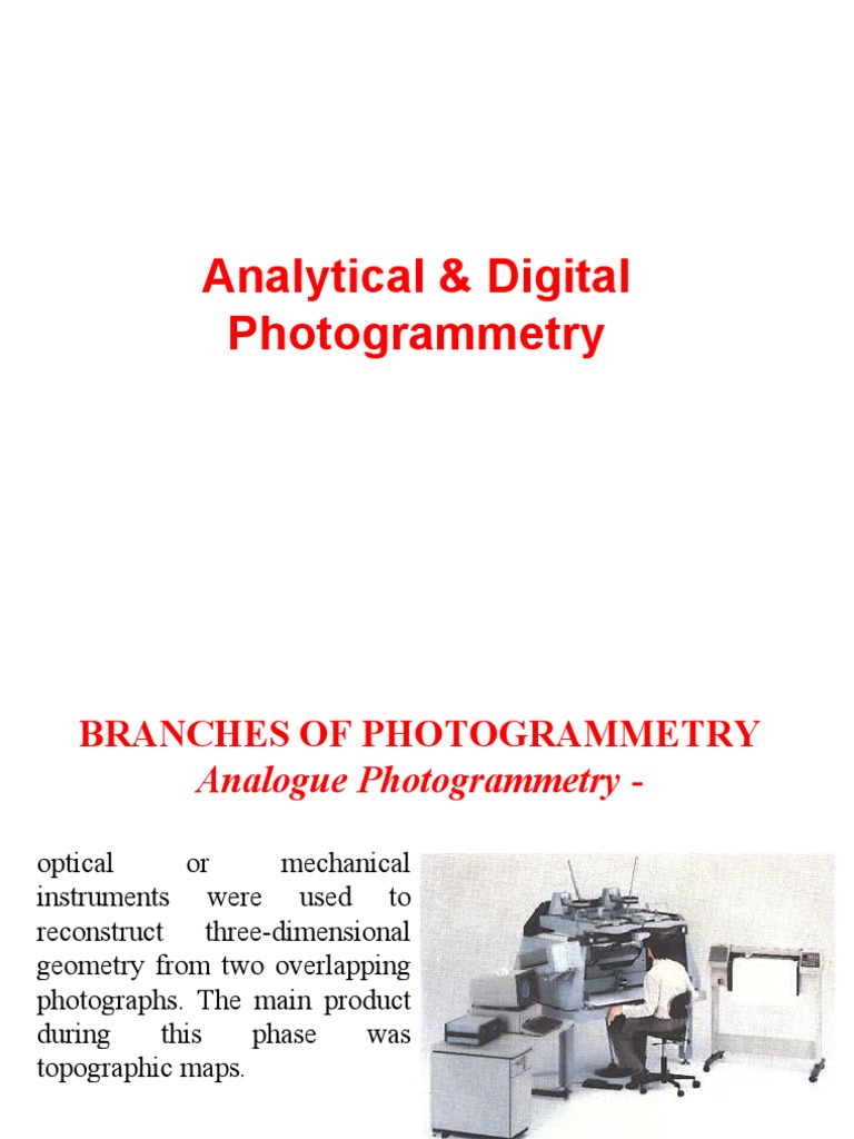 Analytical & Digital Photogrammetry | PDF | Stereoscopy | Cartesian ...