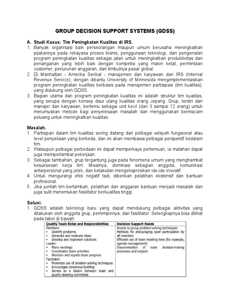 Group Decision Support Systems | PDF