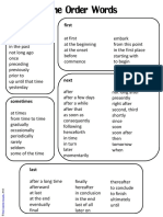 Time Order Words for Clear Writing | PDF | Language Arts & Discipline