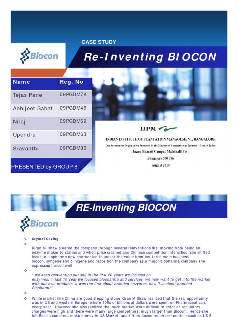 BIOCON Re Inventing | PDF | Economies | Science