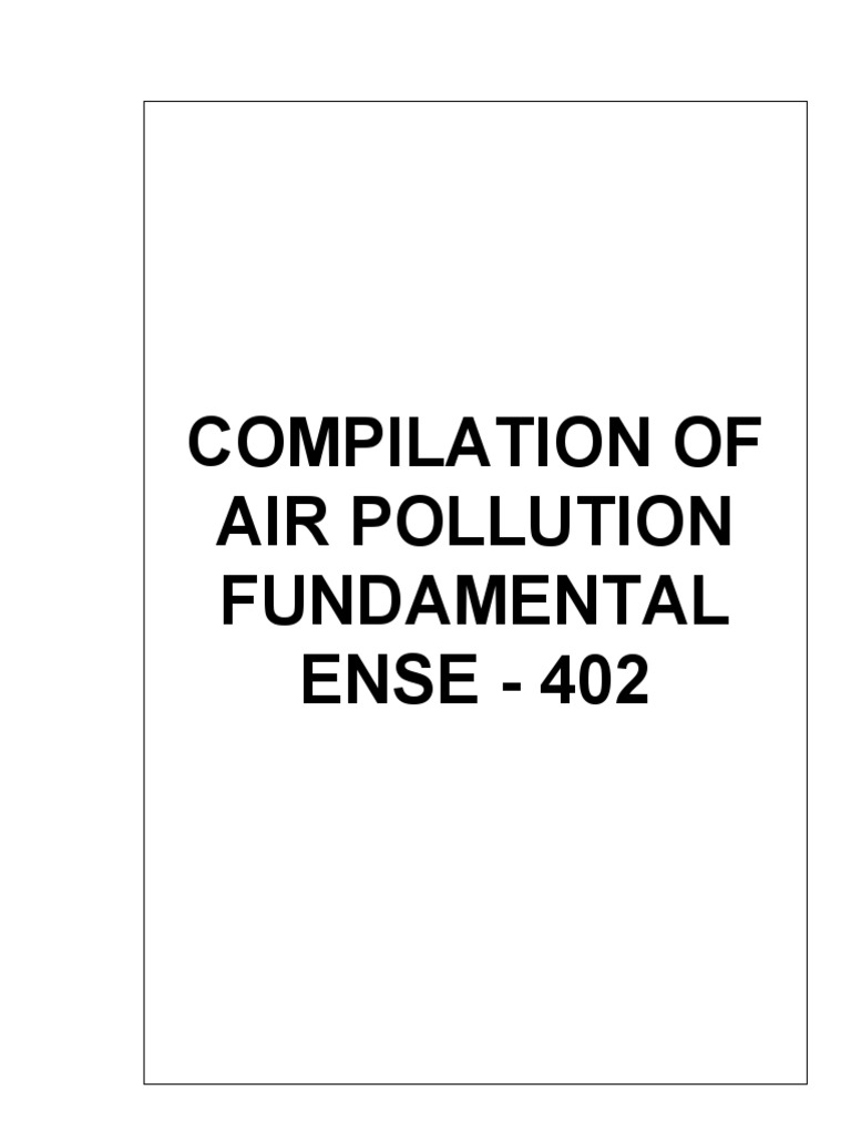 Compilation Air Pollution Fundamental | PDF | Atmosphere Of Earth | Air ...