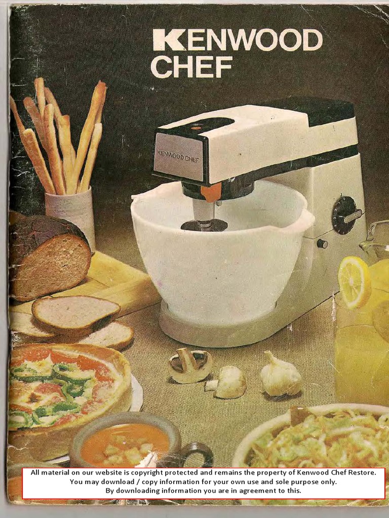 Kenwood Chef A901 - User Manual | PDF | Sausage | Butter
