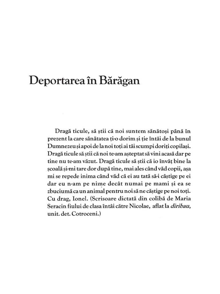 Deportarea in Baragan - V. Marineasa, D. Vighi, V. Samanta | PDF ...