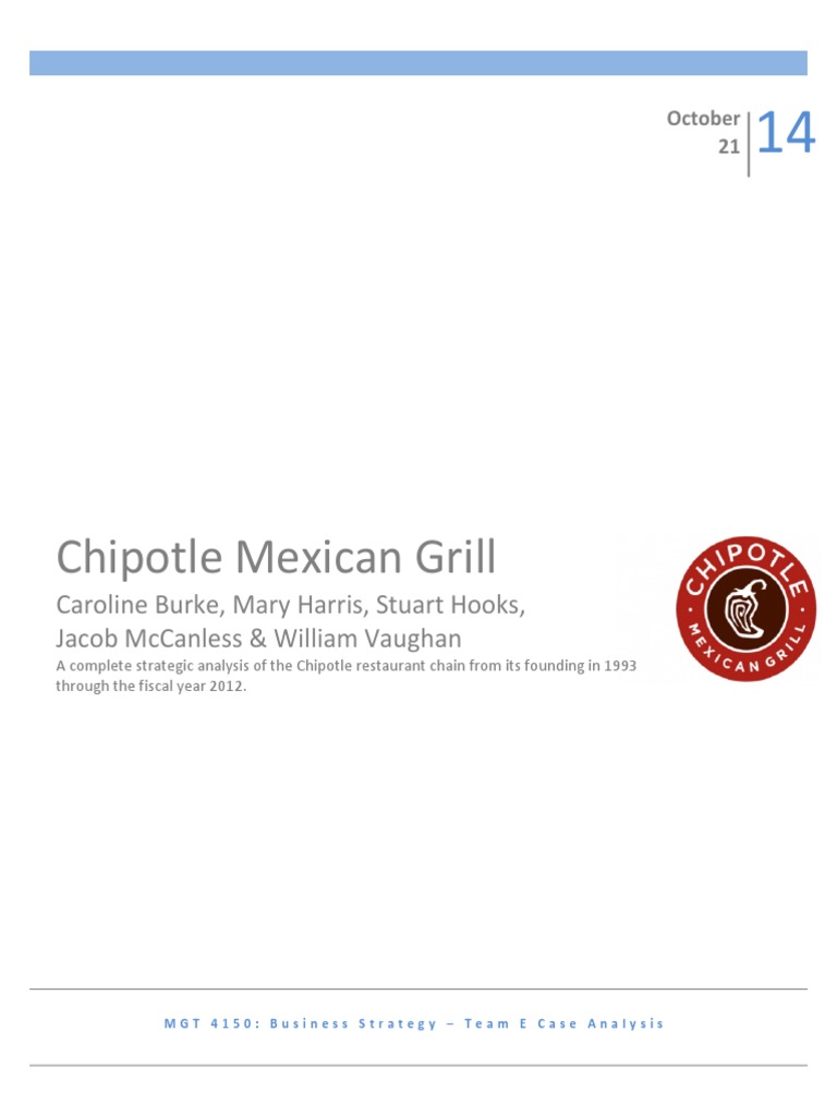 Chipotlecasefinal PDF | PDF | Chipotle Mexican Grill | Menu