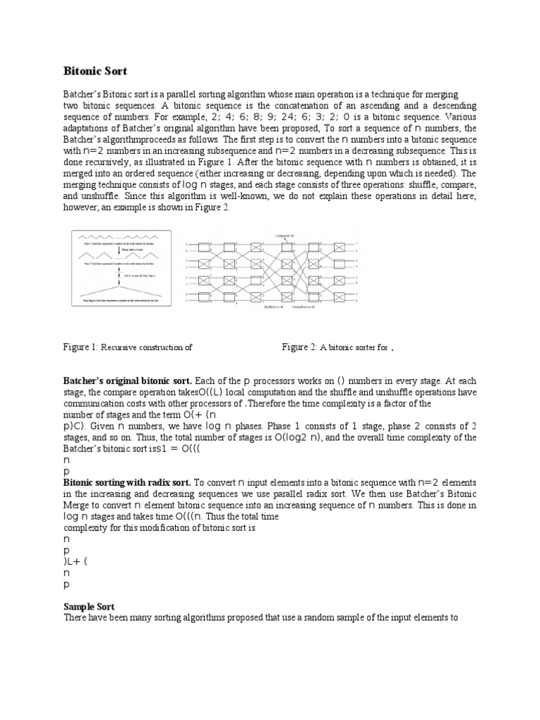 Bitonic Sort | PDF | Applied Mathematics | Discrete Mathematics