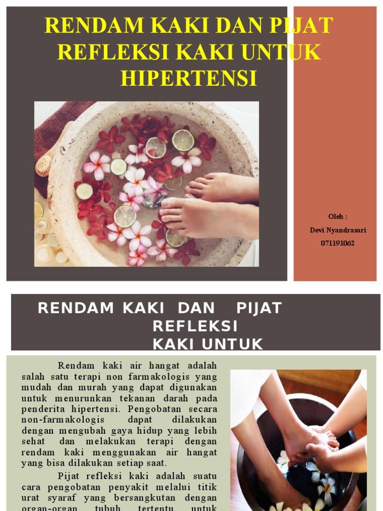 Lembar Balik Rendam Kaki Dan Pijat Hipertensi | PDF