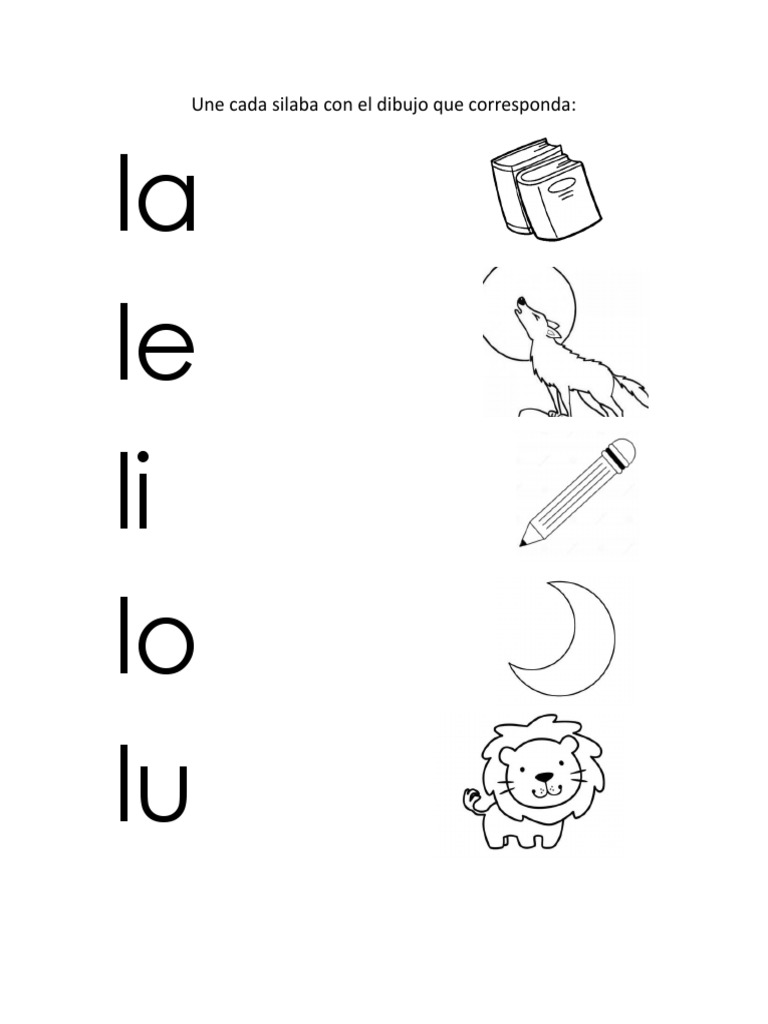 Actividades Con Letra L | PDF