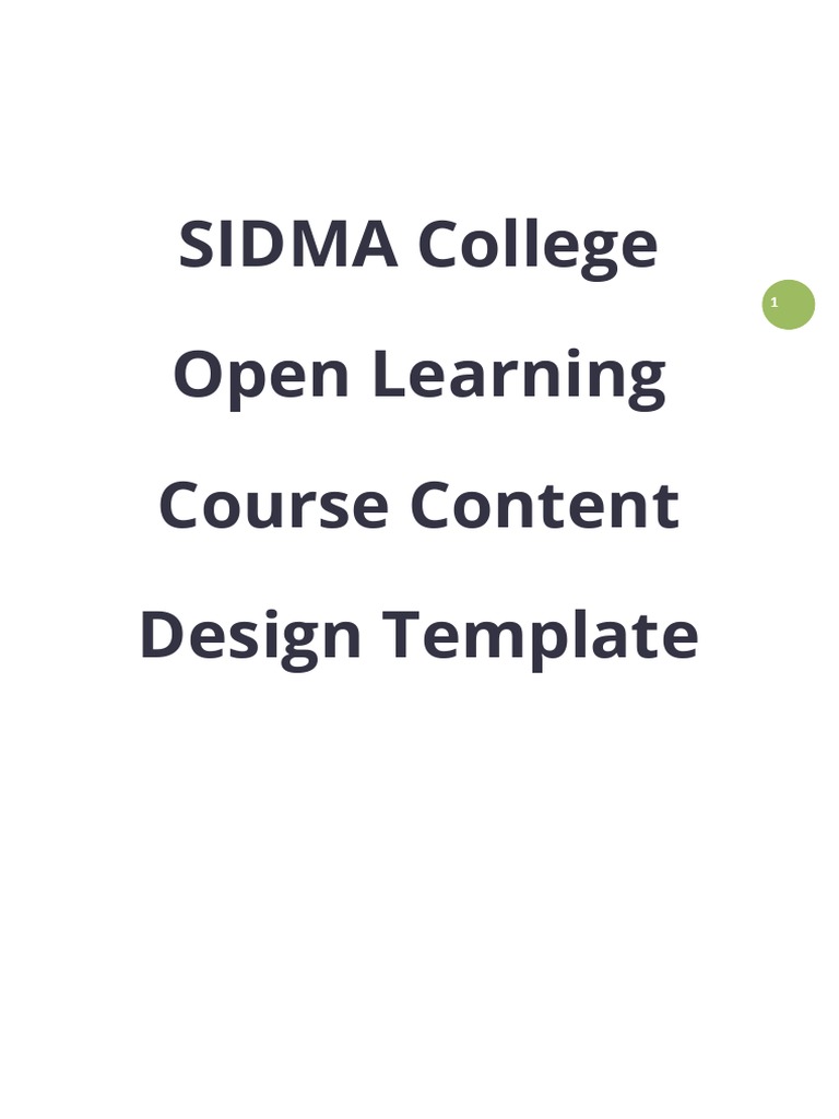 SIDMA College Open Learning Course Guide | PDF | Computing | Software