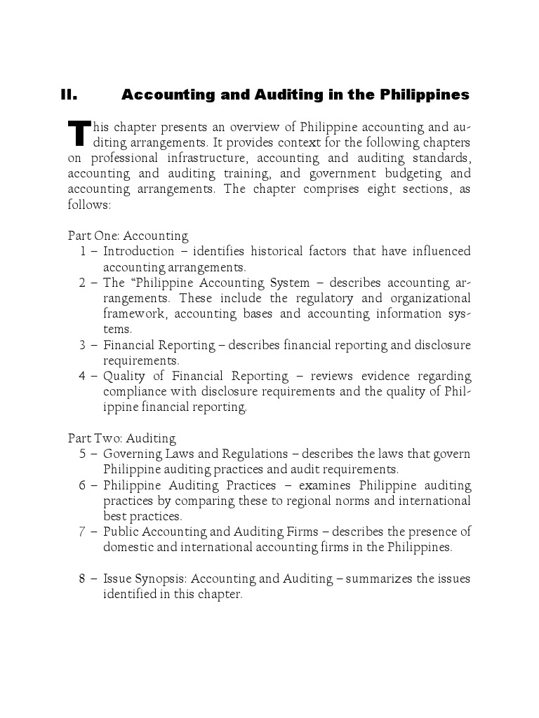 Accounting and Auditing in The Philippines | PDF | Accounting ...
