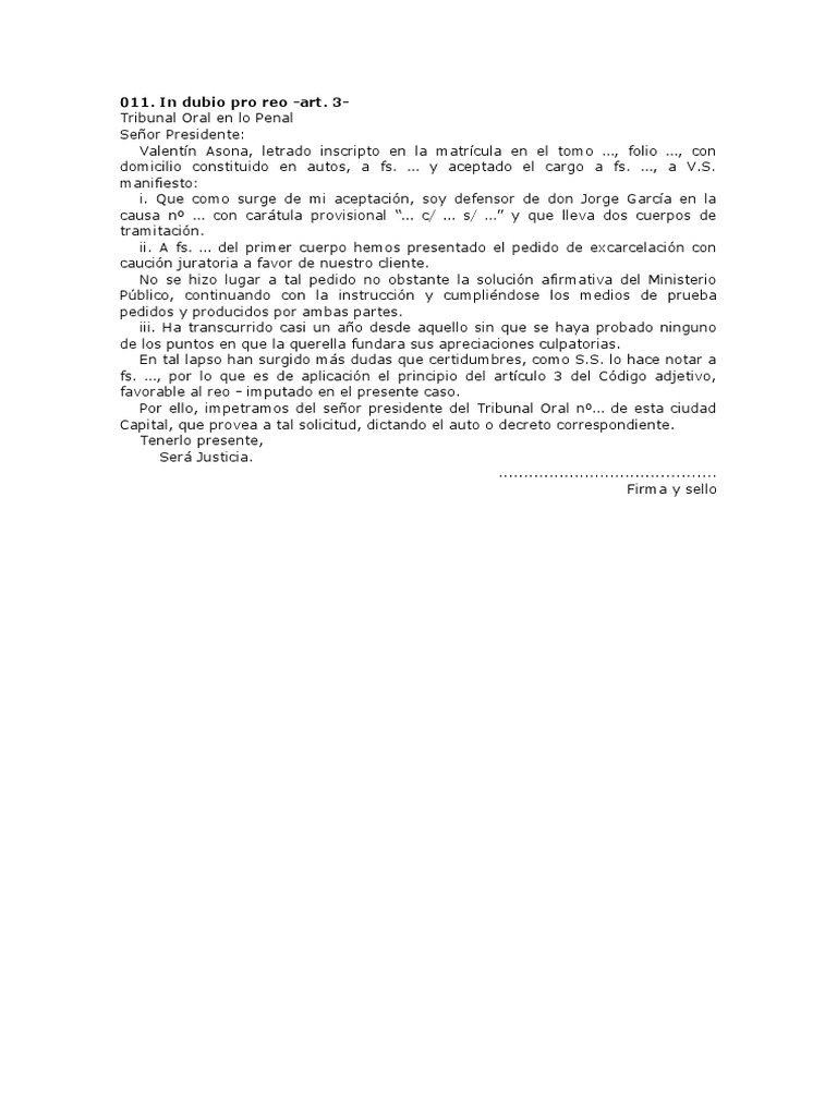 in Dubio Pro Reo - Art. 3 | PDF