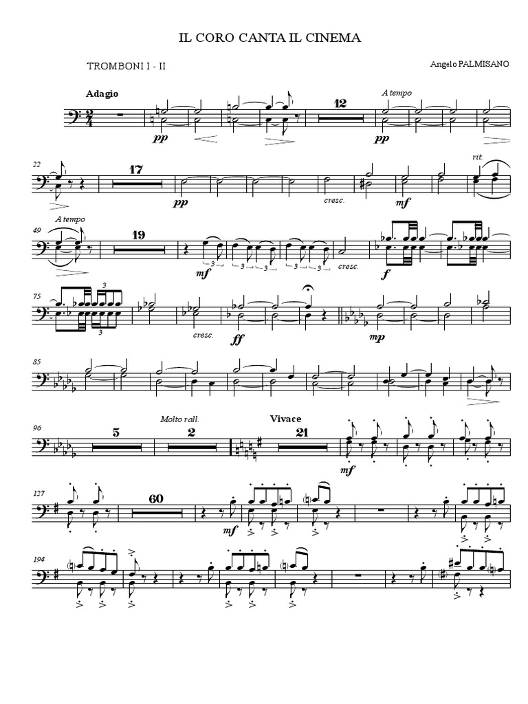 Tromboni I - II | PDF | Musicology | Performing Arts