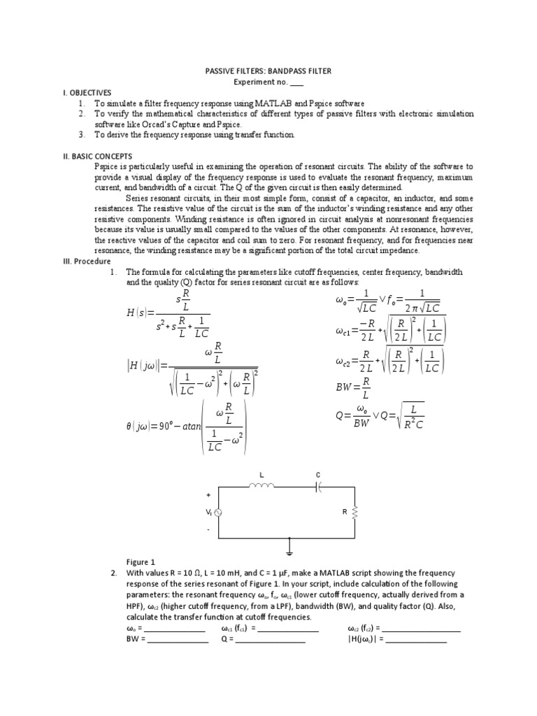 BPF Passive | PDF | Electronic Filter | Resonance
