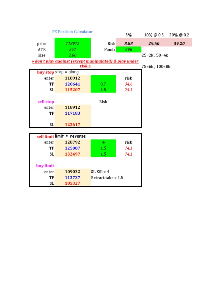 FX Position Calculator | PDF