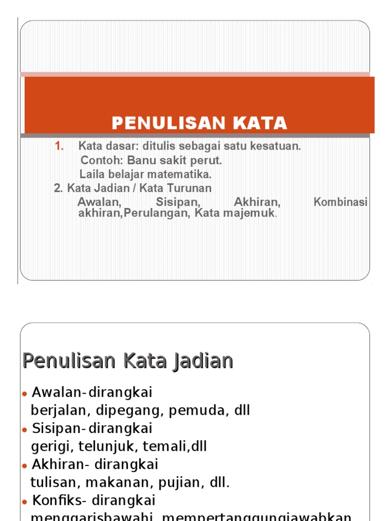 Penulisan Kata | PDF