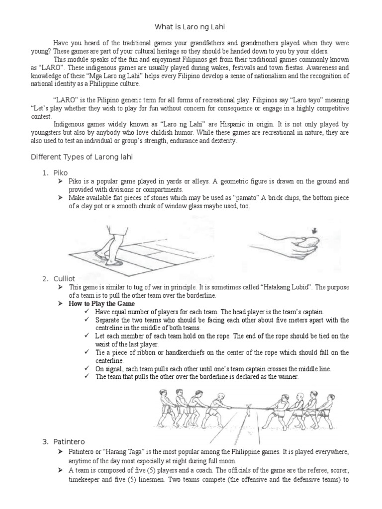 What Is Laro NG Lahi | PDF | Leisure | Sports