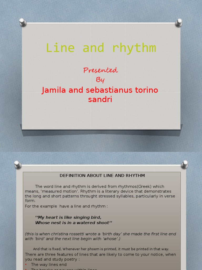 Line and Rhythm: Jamila and Sebastianus Torino Sandri | PDF | Poetry ...