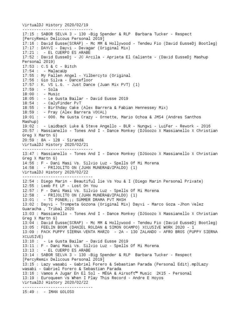 Tracklist | PDF | Performing Arts | Leisure