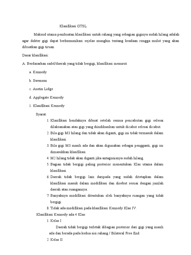 Klasifikasi GTSL | PDF