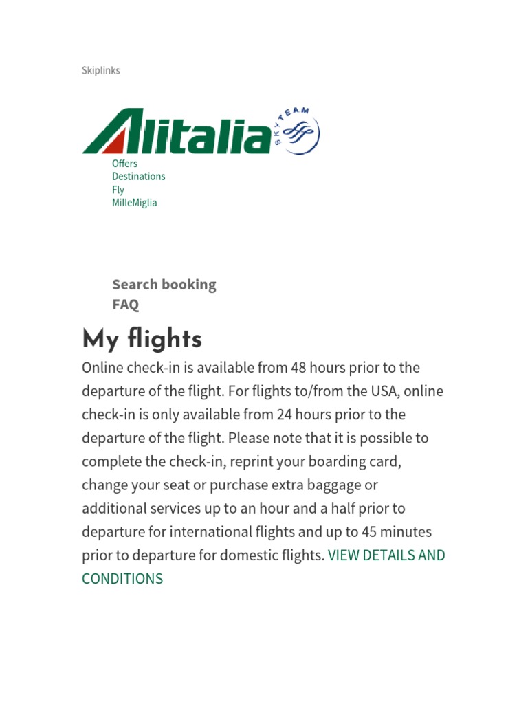 My Flights: Search Booking FAQ | PDF