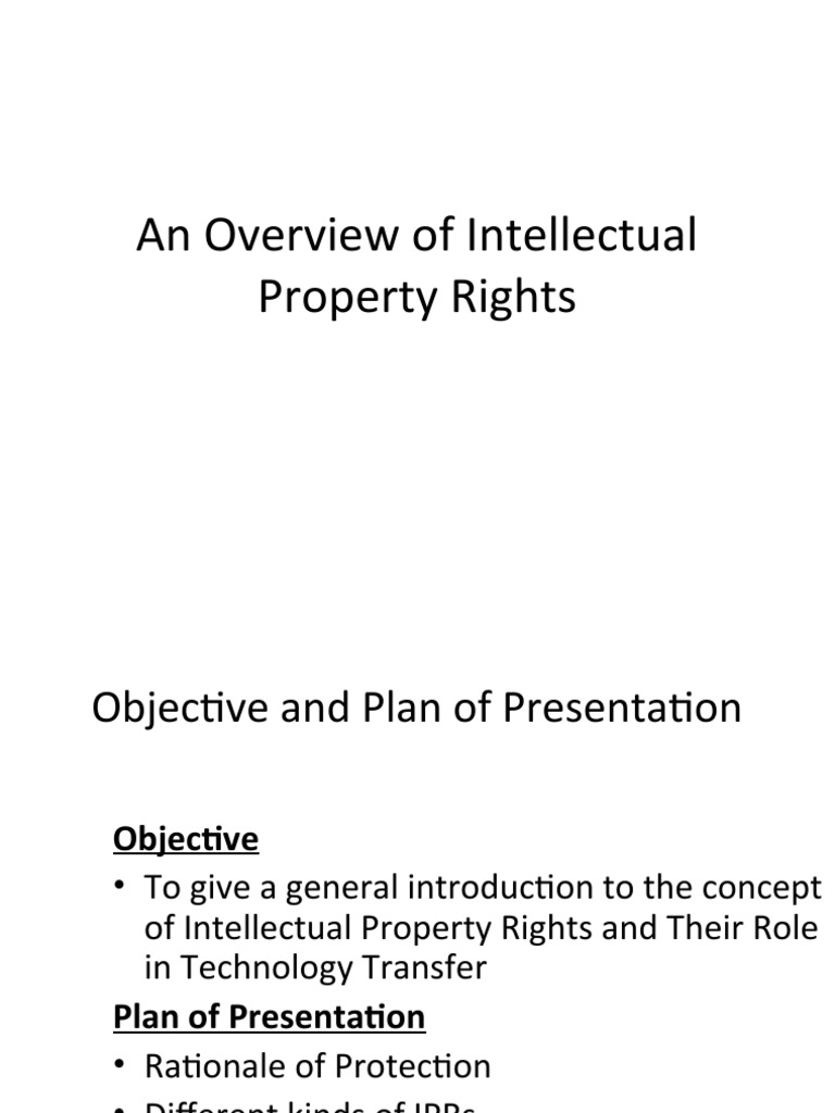 An Overview of Intellectual Property Rights | PDF | License ...