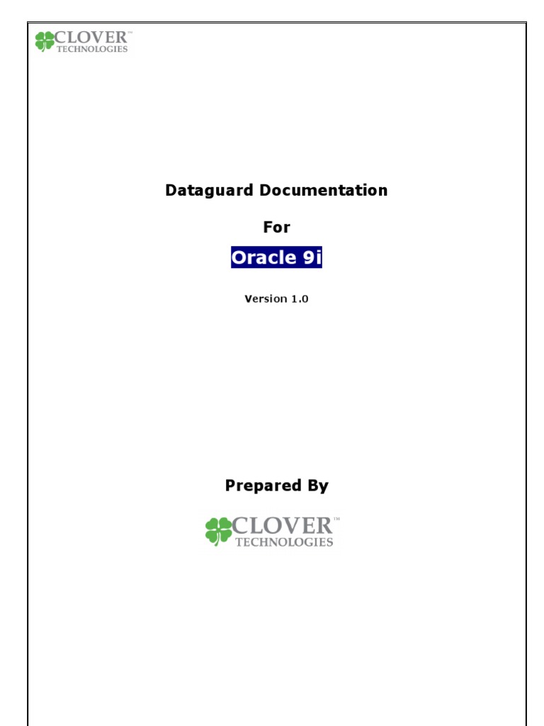 Oracle 9i: Dataguard Documentation For | PDF | Database Index | Databases