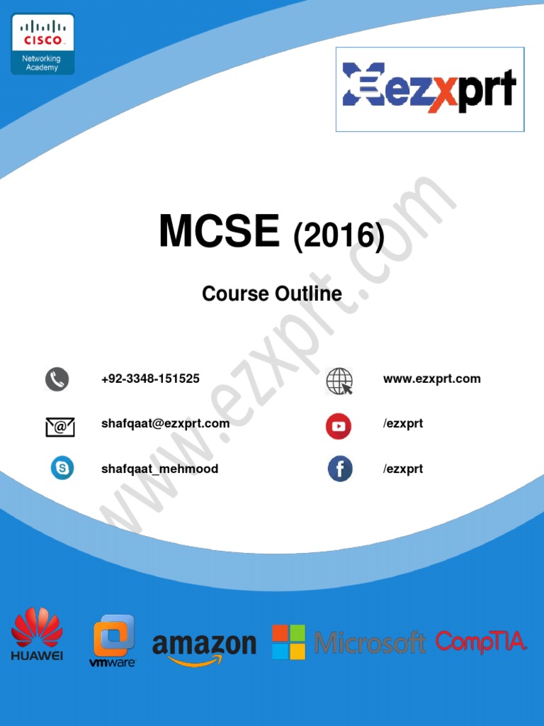 EZXPRT-MCSE Course Outline. | PDF | Active Directory | Domain Name System