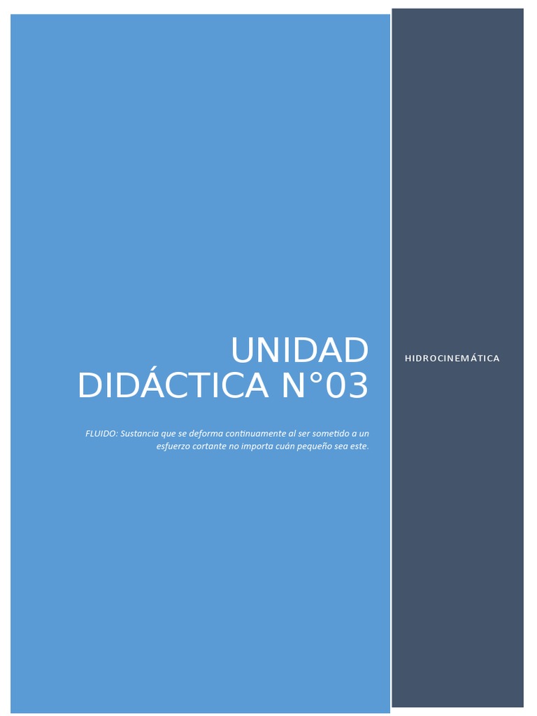 Portada Unidad Didactica 3 | PDF