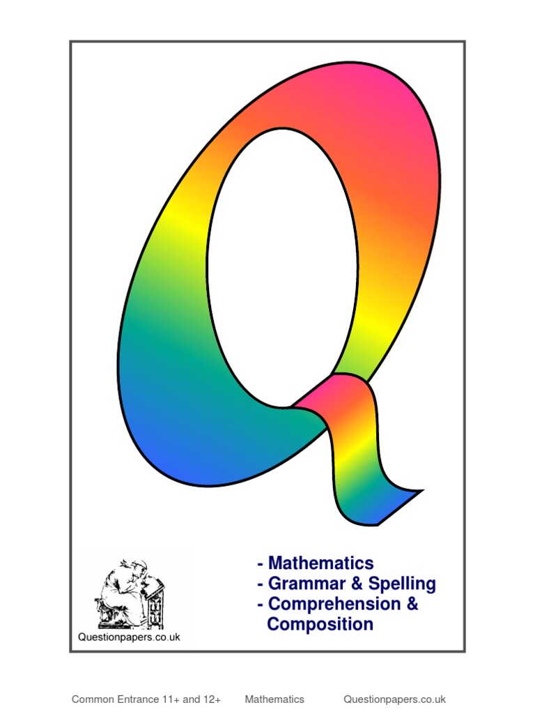 Common Entrance Paper 1 | PDF | Area | Geometry