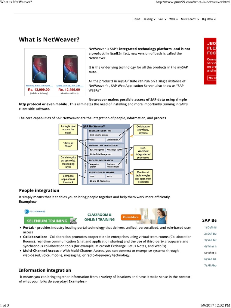 What Is NetWeaver | PDF | World Wide Web | Internet & Web