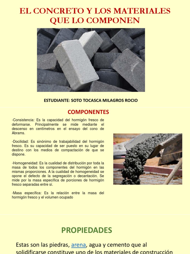 El Concreto y Sus Componentes | PDF