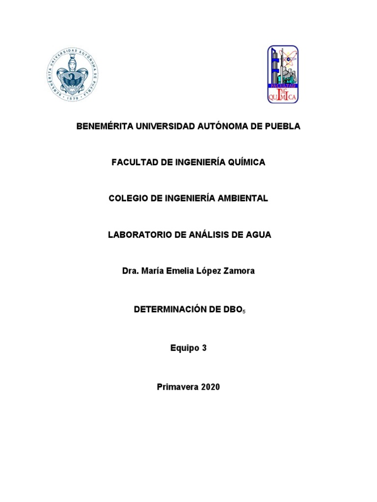 Determinación de DBO5 en Aguas Residuales | PDF | Aguas residuales ...