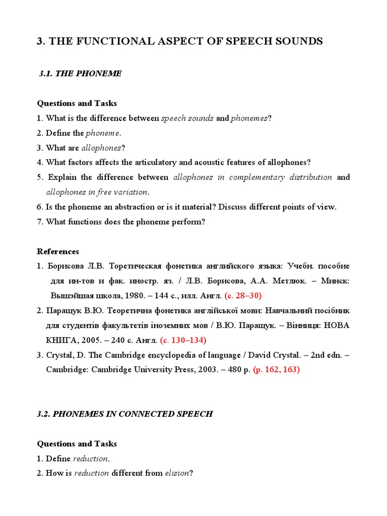 The Functional Aspect of Speech Sounds | Download Free PDF | Phoneme ...