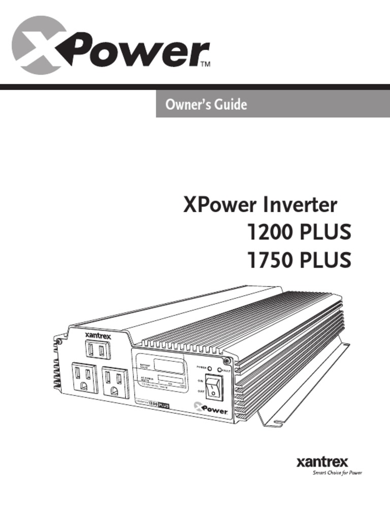 Xantrex Xpower Inverter 1200 - 1750 | PDF | Power Inverter | Direct Current