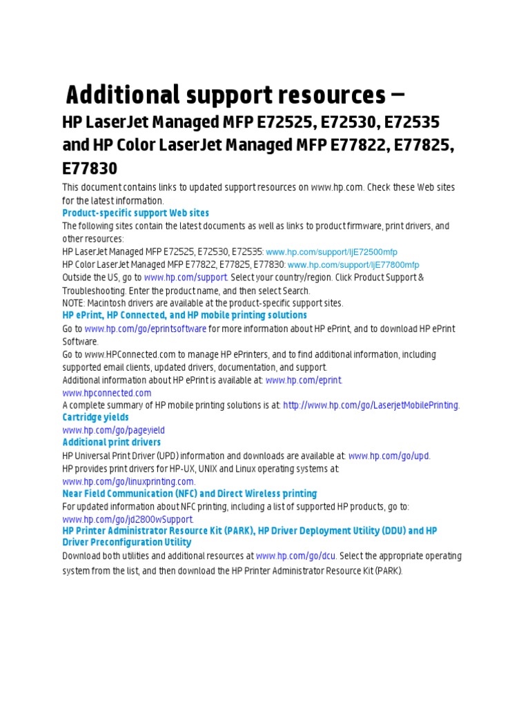 Additional Support Resources | PDF