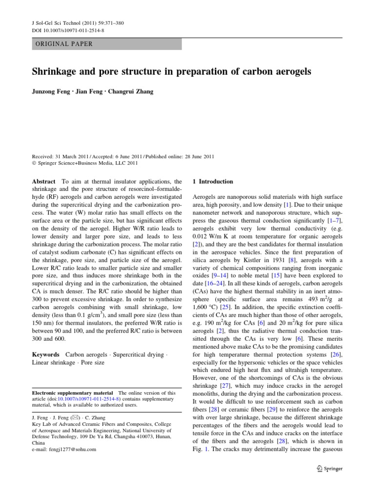 Scco2 Drying Shrinkage Journal | PDF | Adsorption | Chemical Substances