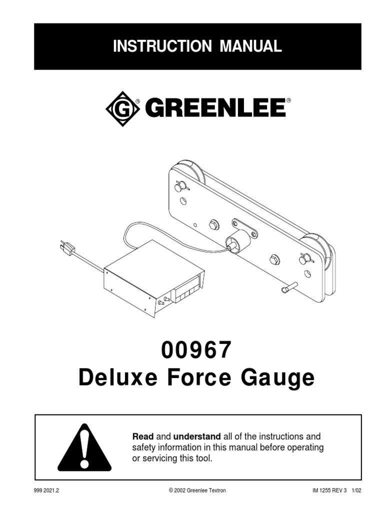 Deluxe Force Gauge: Instruction Manual | PDF | Electrical Connector ...