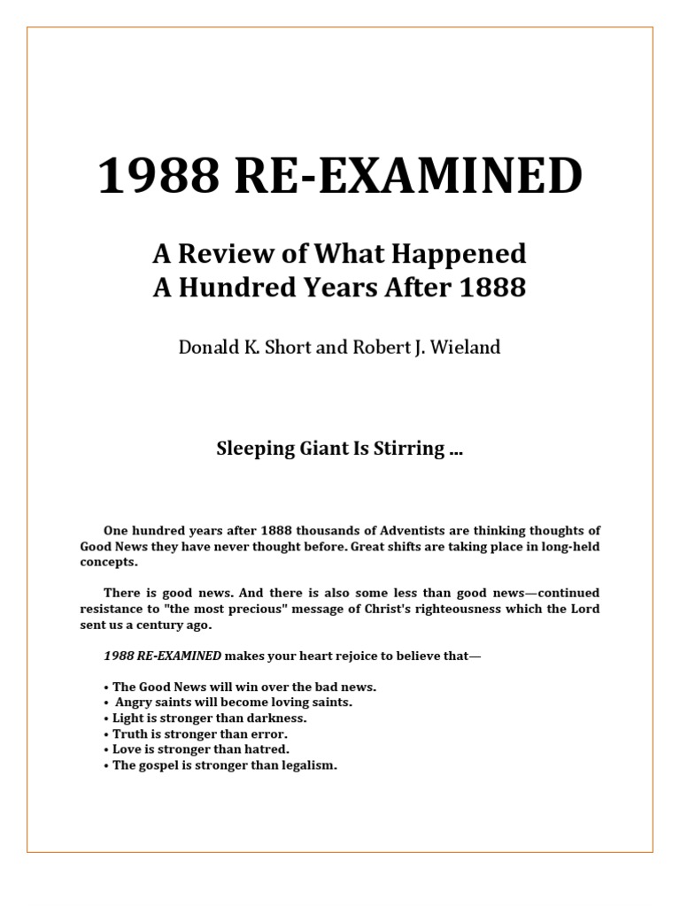 1988 RE-EXAMINED - Donald K. Short and Robert J. Wieland PDF | PDF ...