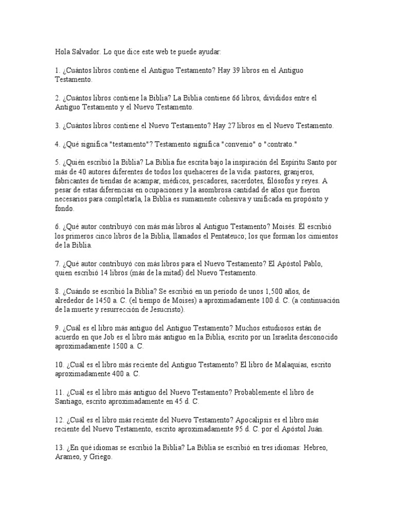 Datos de La Biblia | PDF | Nuevo Testamento | Biblia