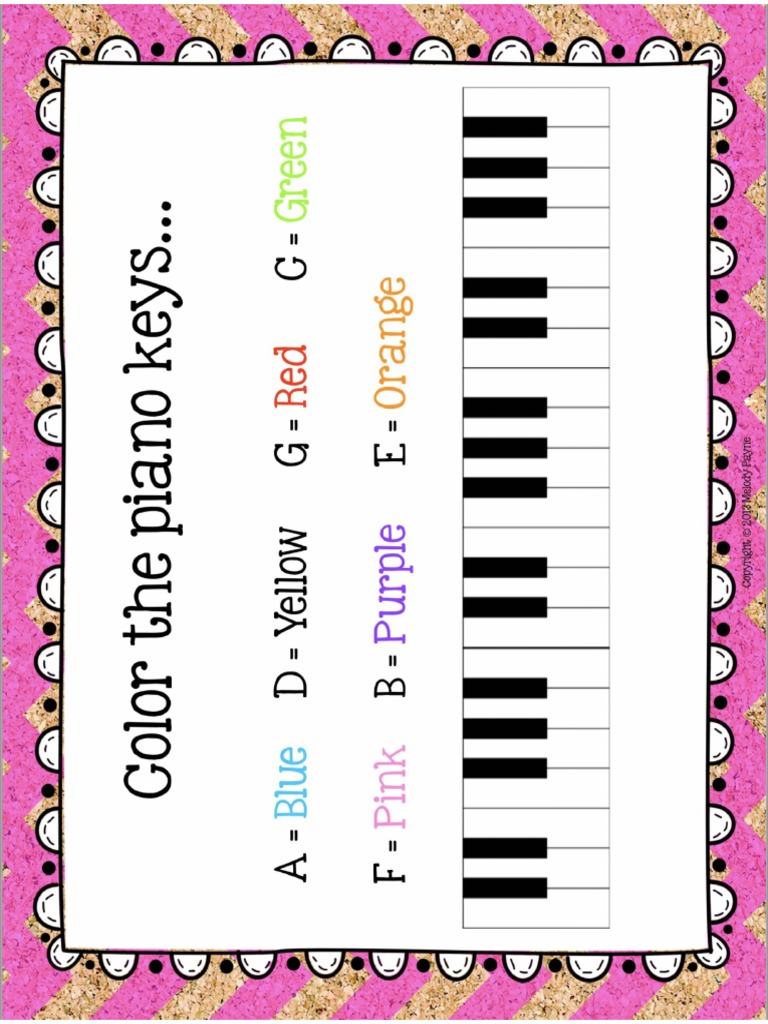 Color The Piano Keys | PDF
