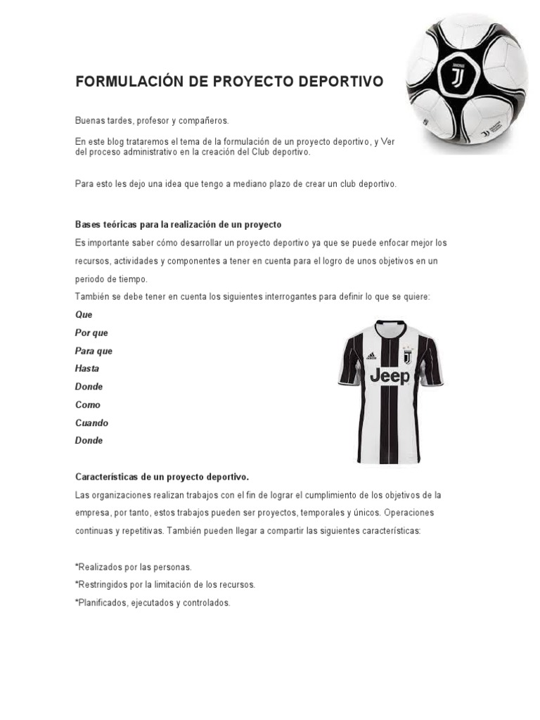 Proyecto Deportivo: Juventus Torino FC | PDF | Deportes | Asociación de ...